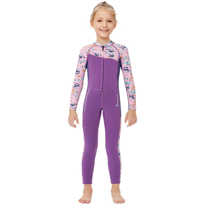 2.5MM Neoprene Purple Children's Wetsuit Girls... – Grandado