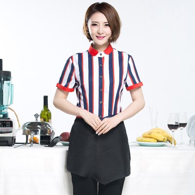Summer Bar Work Clothing Fast Food Shop Colorful S... – Grandado