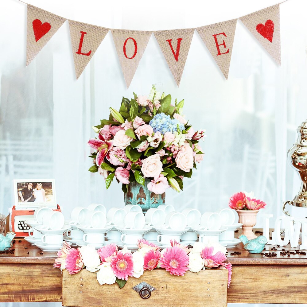 TINKSKY 2 Meters LOVE Letters and Hearts Valentine... – Grandado