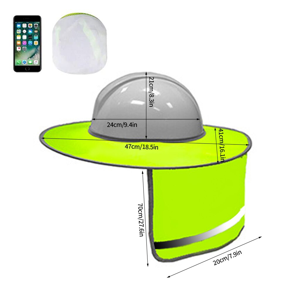 Washable Reflective Hard Hats Sunshade with Ventil... – Vicedeal