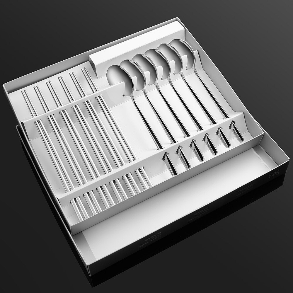 Stainless steel 304 spoon 6-Piece box – Grandado