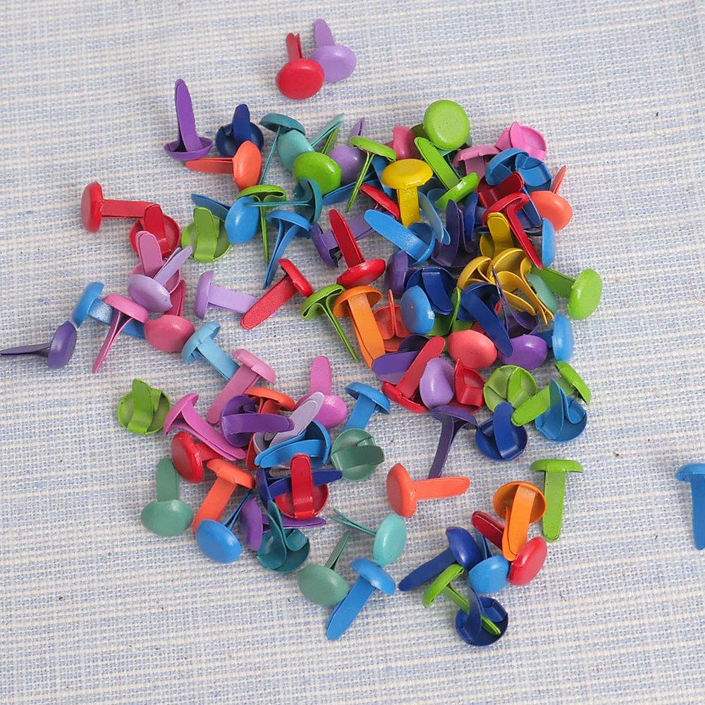 100Pcs Mixed Pastel Round Brads Scrapbooking Card ... – Grandado
