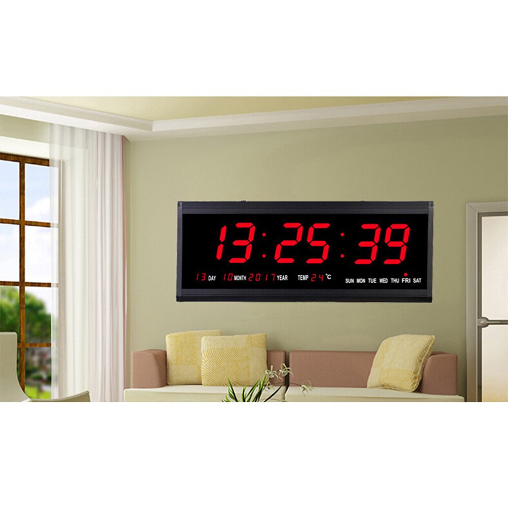 18.9'' Large LED Calendar Wall Clock with Date Ind... – Grandado