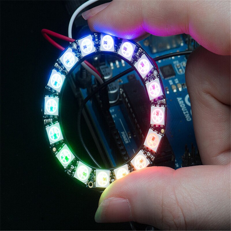 16 bits RGB LED anillo-16 x WS2812 5050 RGB LED in... – Grandado
