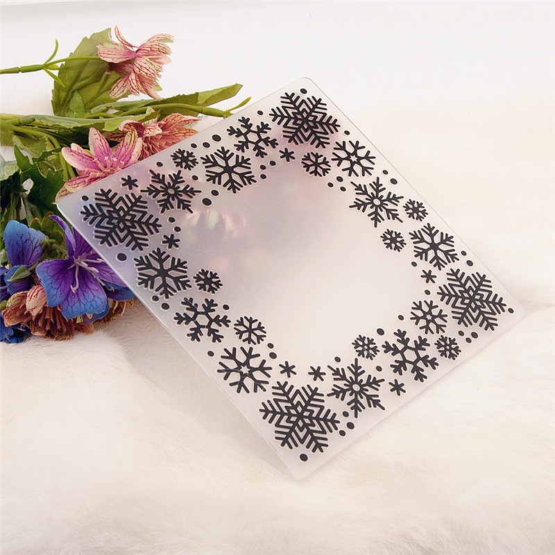 Snow Border Embossing Folders Plastic Halloween Sc... – Grandado