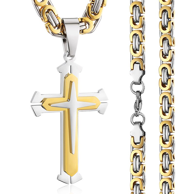 Trendy Punk Rock Knight Cross Hangers Ketting Voor... – Vicedeal
