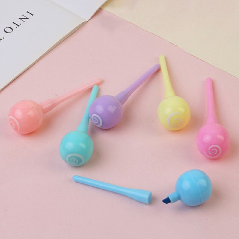6Pcs/Lot Cute Cartoon Cat Highlighters School Offi... – Grandado