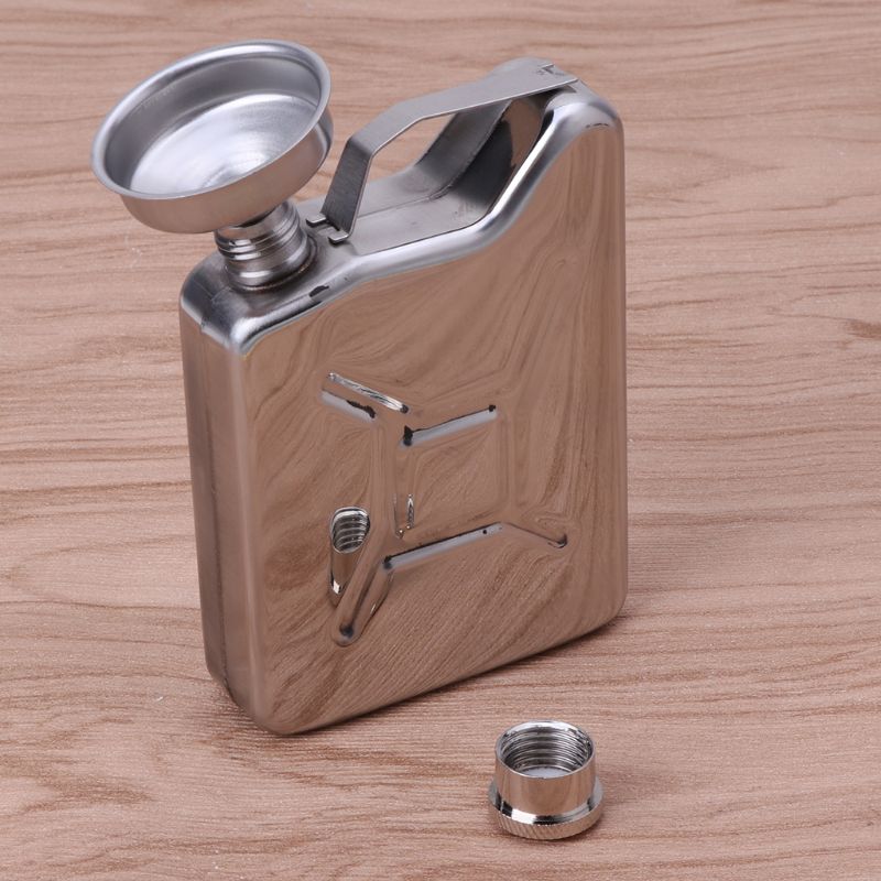 5oz Stainless Steel Jerry Can Hip Flask Liquor Whi... – Grandado