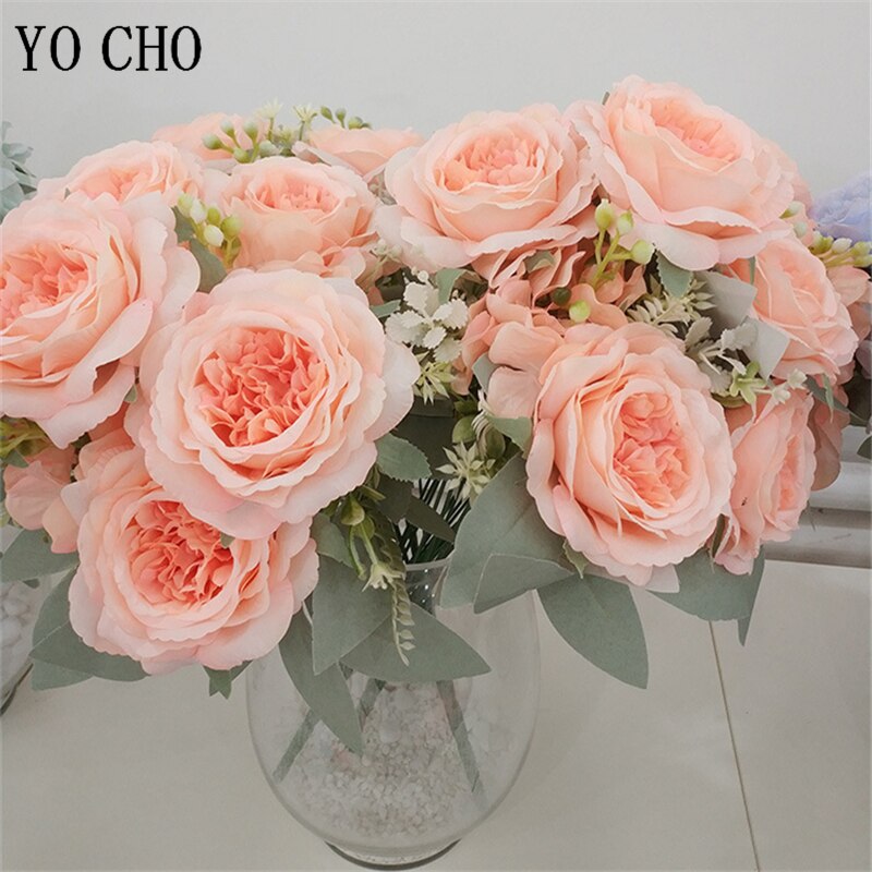 Yo cho noiva bouquet de casamento flor de seda art... – Grandado