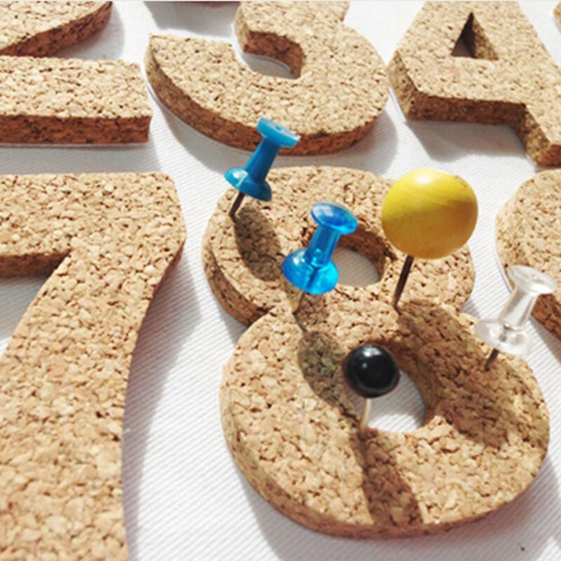 DIY Cork Wood 10 Number Sticker Set Self-stick Phe... – Grandado