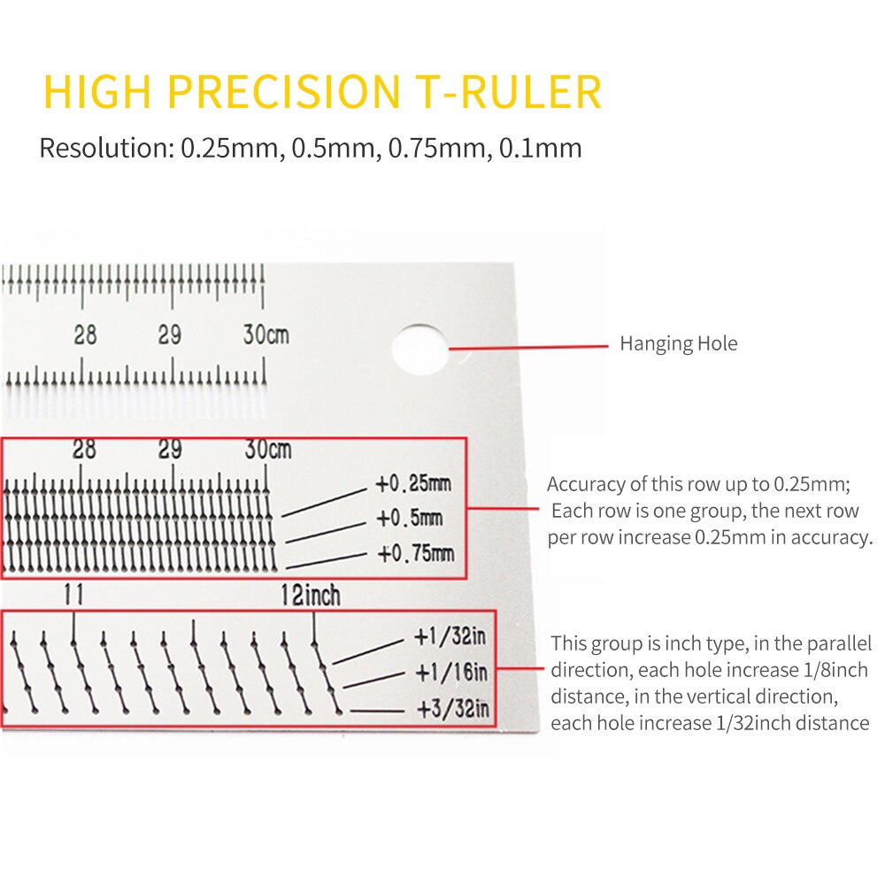 Règle perforée de haute précision en inox pour tra... – Grandado