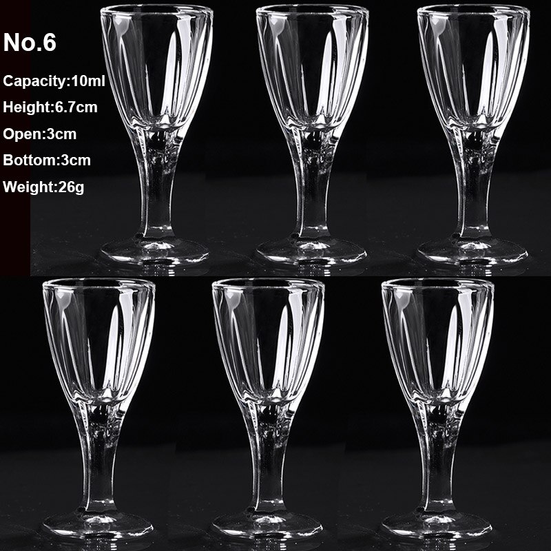 10ML X 6PCS/set Transparent Household Small Wine G... – Grandado