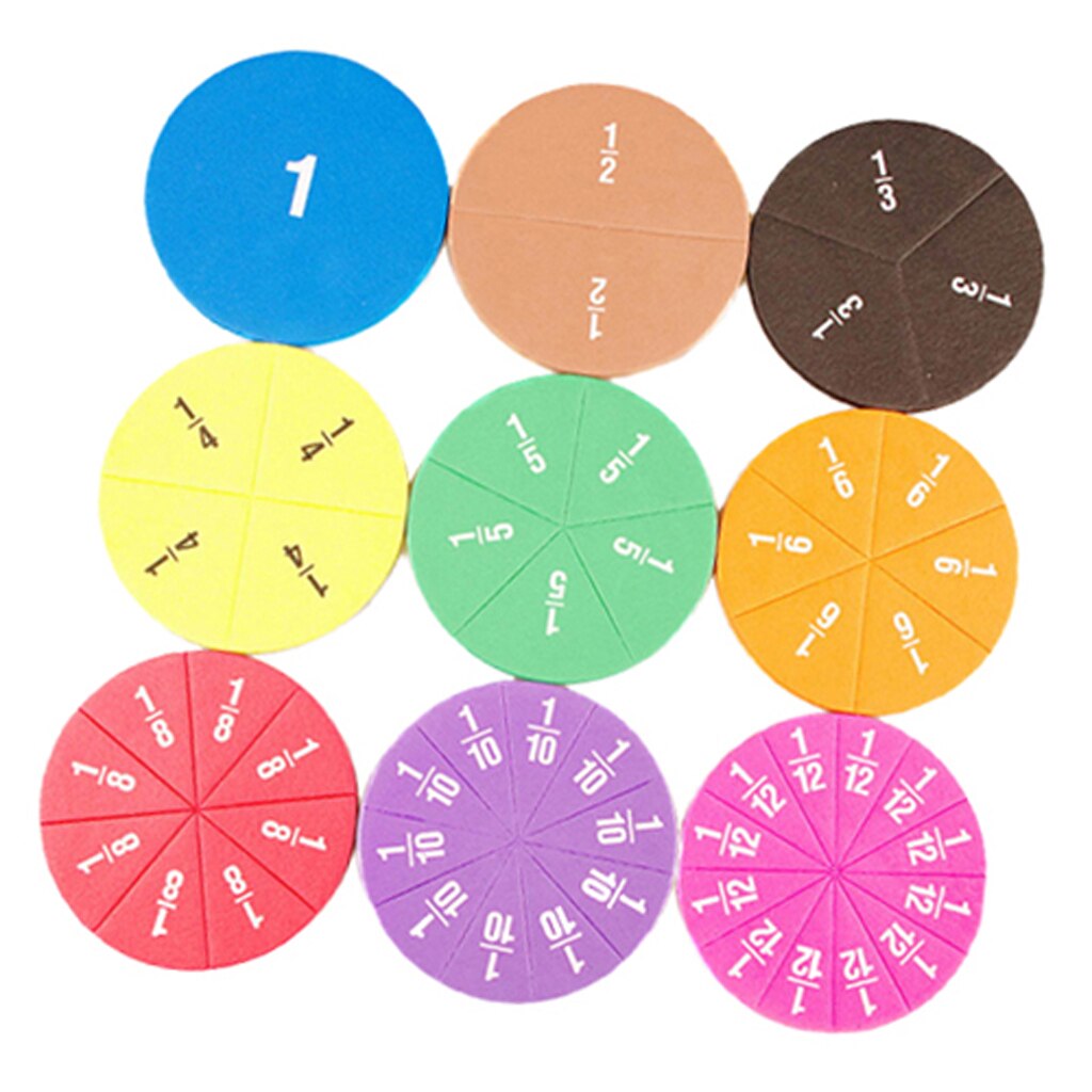 51 Pieces Rainbow Fractions Circles Mathematics Pu... – Grandado