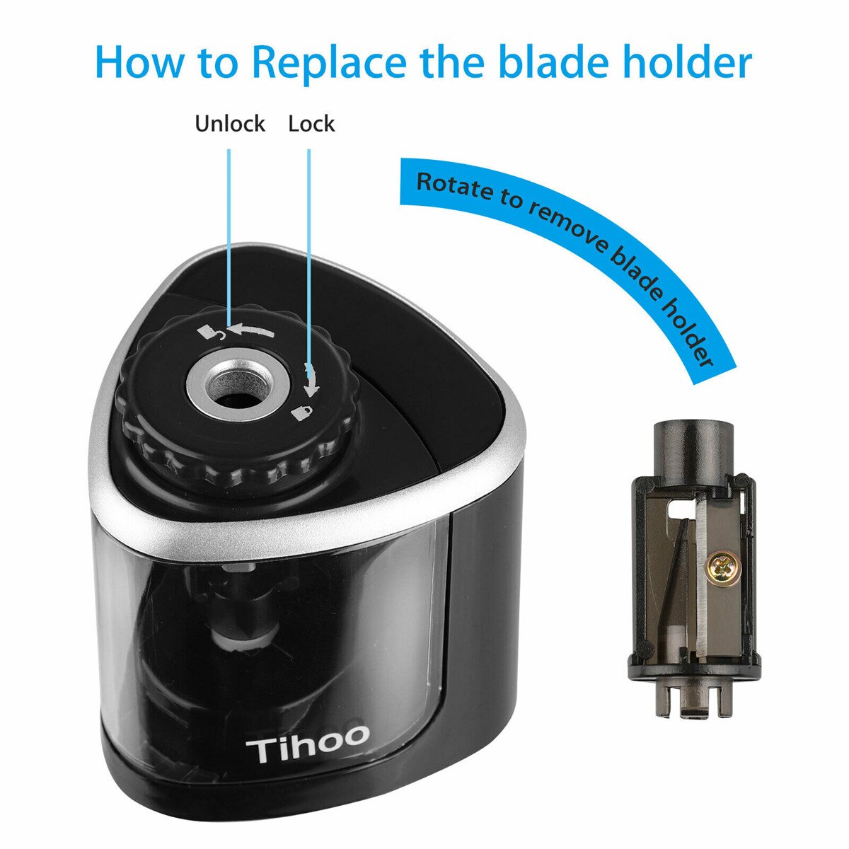 Electric Pencil Sharpener Auto Durable Portable Sc... – Vicedeal