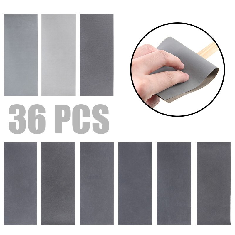 36Pcs Sandpaper Grade Wet & Dry Paper 400/600/800/... – Grandado