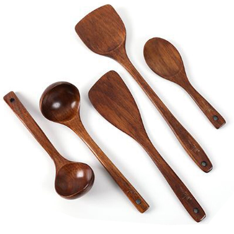Wooden Cooking Utensils Set Natural Wood Kitchen U... – Grandado