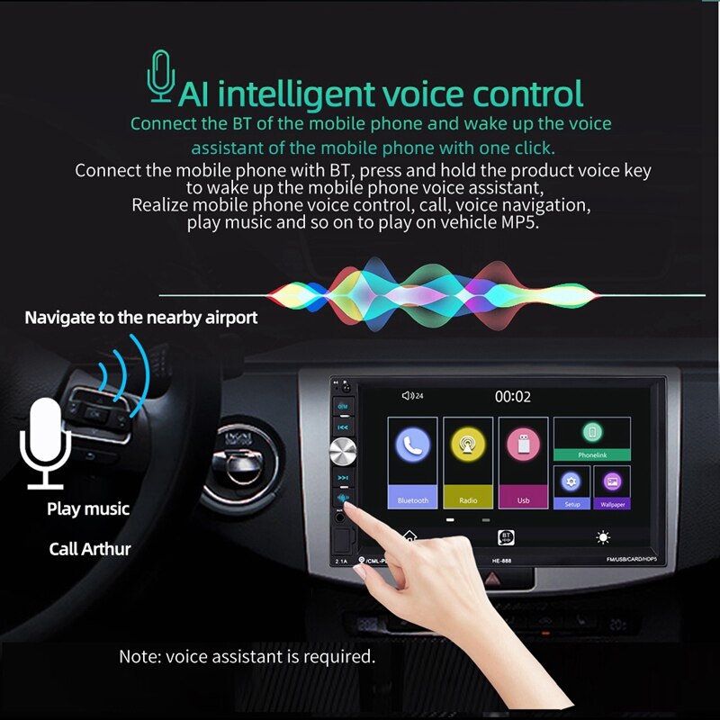 7 Inch Dubbele 2 Din Auto MP5 Speler Draadloze Dru... – Vicedeal