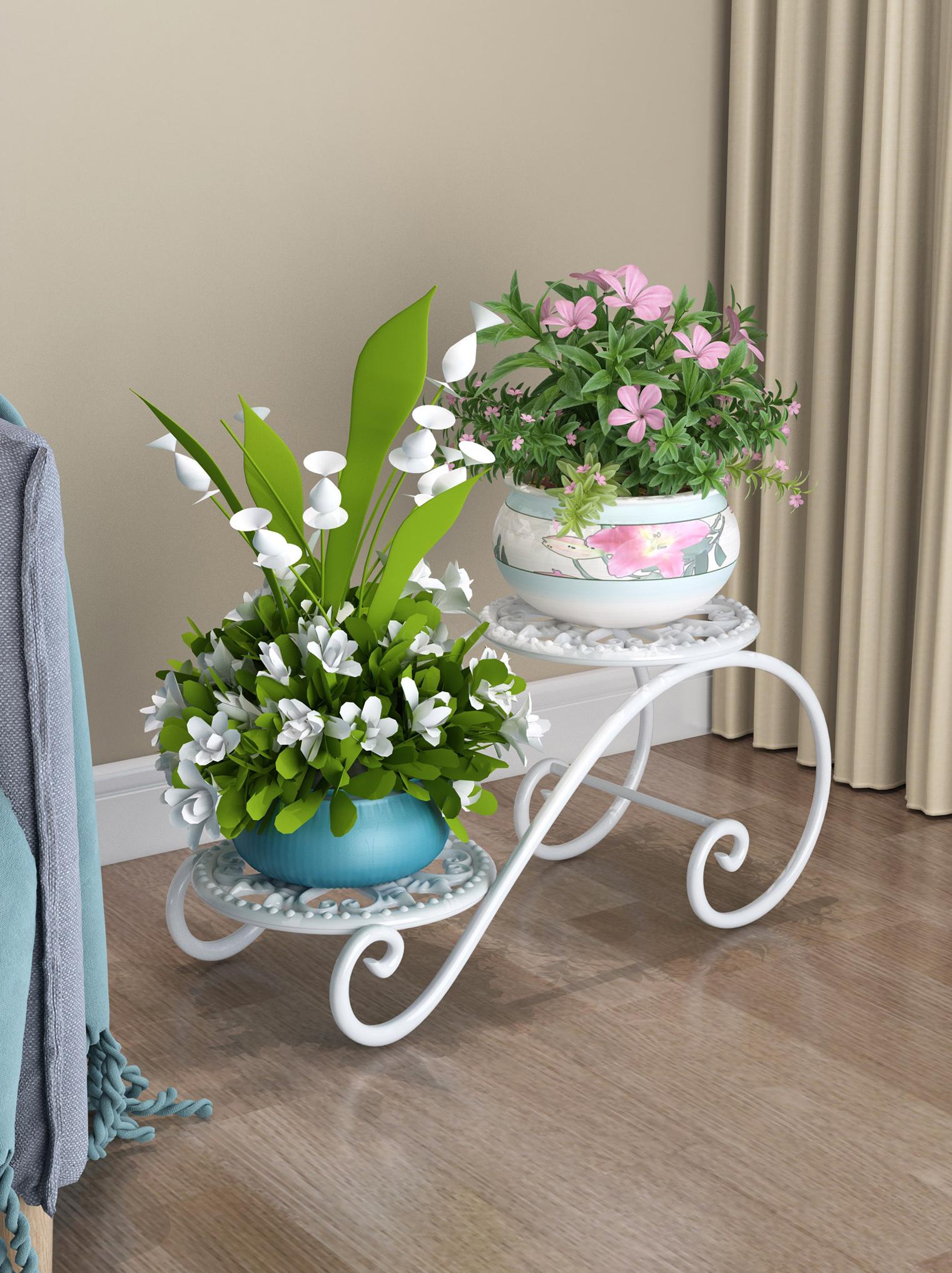 Iron flower shelf rack floor type home multi-store... – Vicedeal