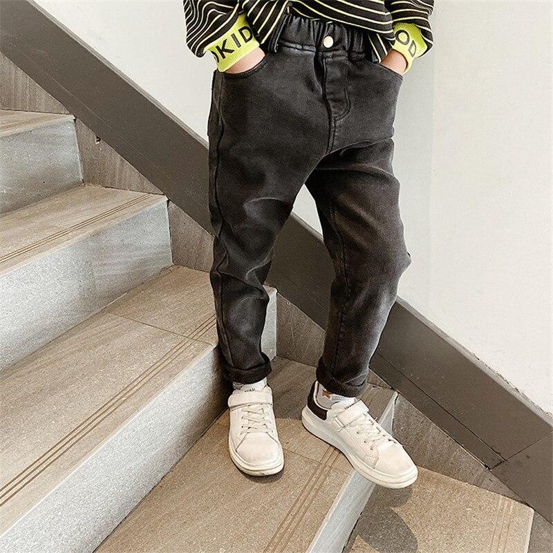 Toddler drenge jeans efterår vinter tyk afslappet ... – Grandado