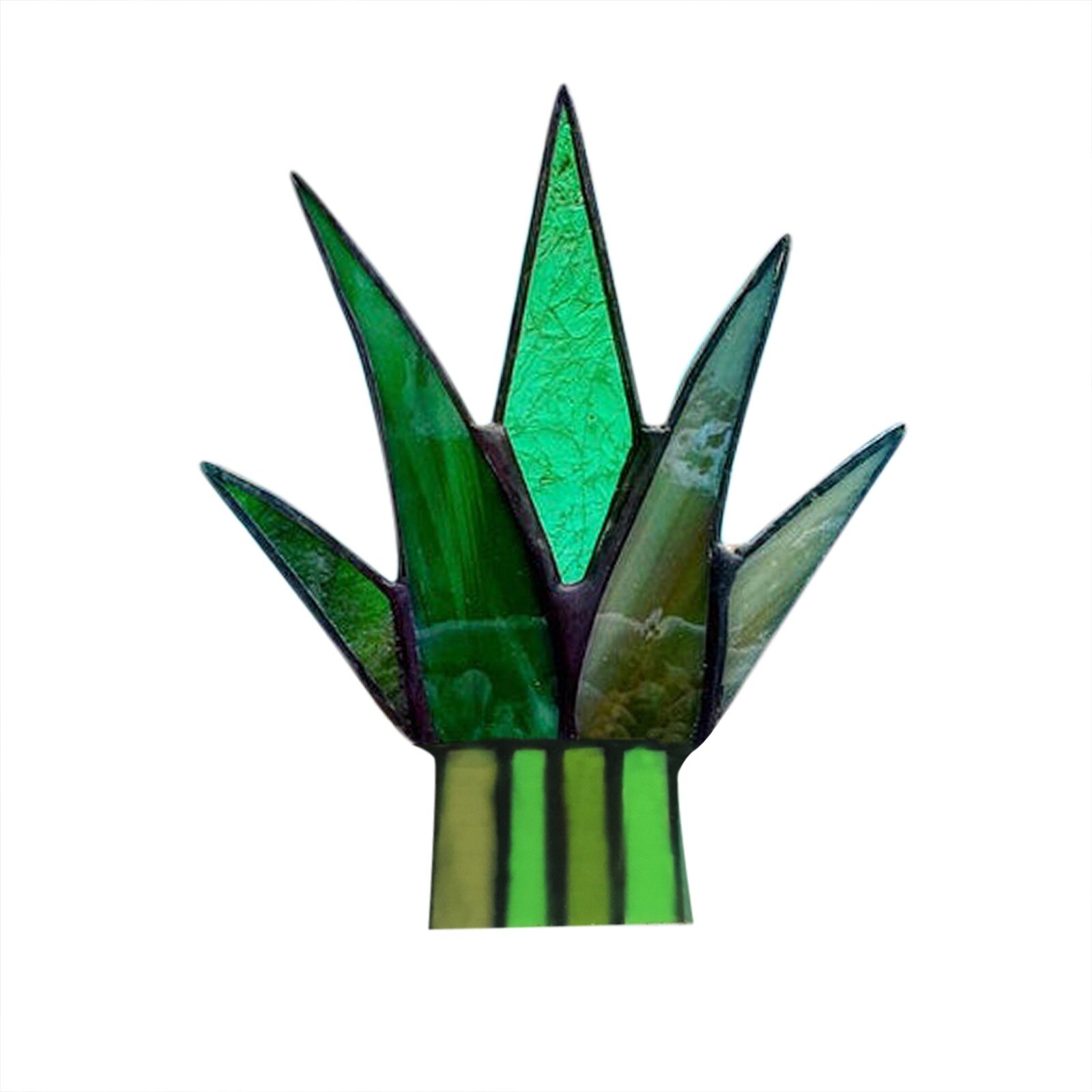 1pcs Classic Mini Stained Glass Aloe Potted Plant ... – Grandado