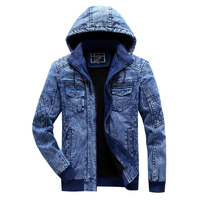 Mode Hooded Jeans Jas Mannen Streetwear Bovenkledi... – Grandado