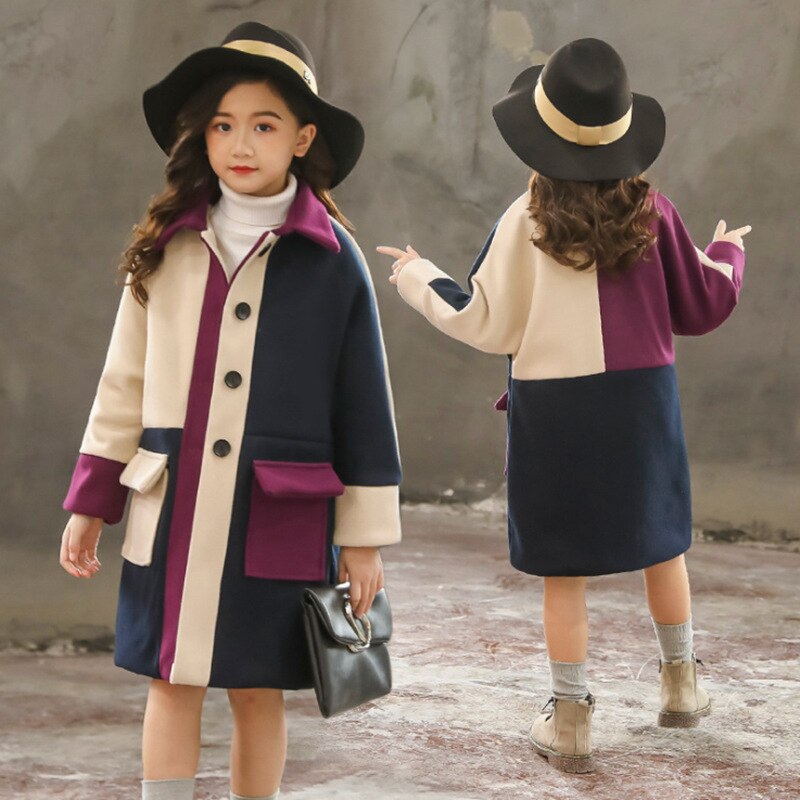 Girls Clothes Autumn and Winter Children Splice Th... – Grandado