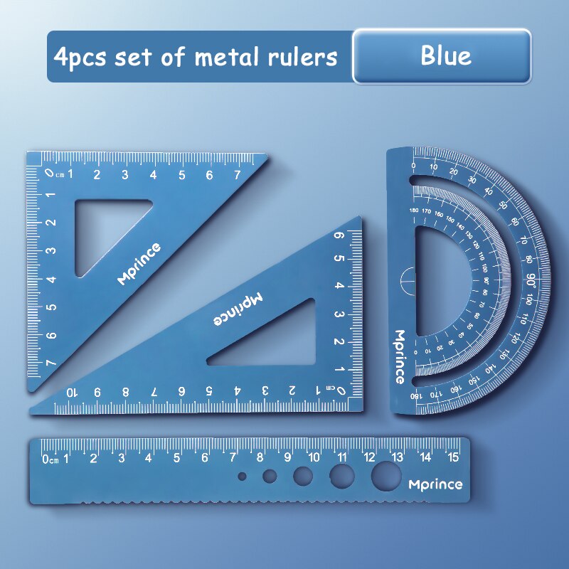 4pcs/set Metal Ruler Multi-function Drawing Measur... – Grandado