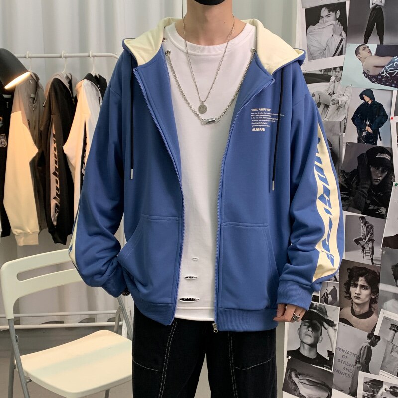 Spring Autumn Casual Hoodies Men Japan Harajuku Zi... – Grandado