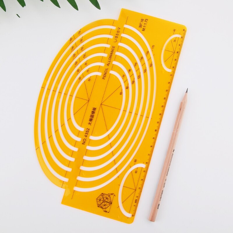 K Resin Ellipses Drafting Templates Large Isometri... – Grandado