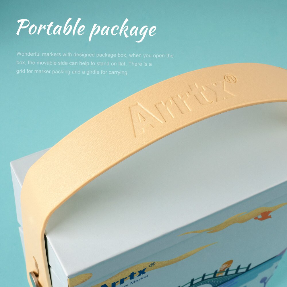 Arrtx ALP Blue Tone 24 Colors Alcohol Marker Pen D... – Vicedeal