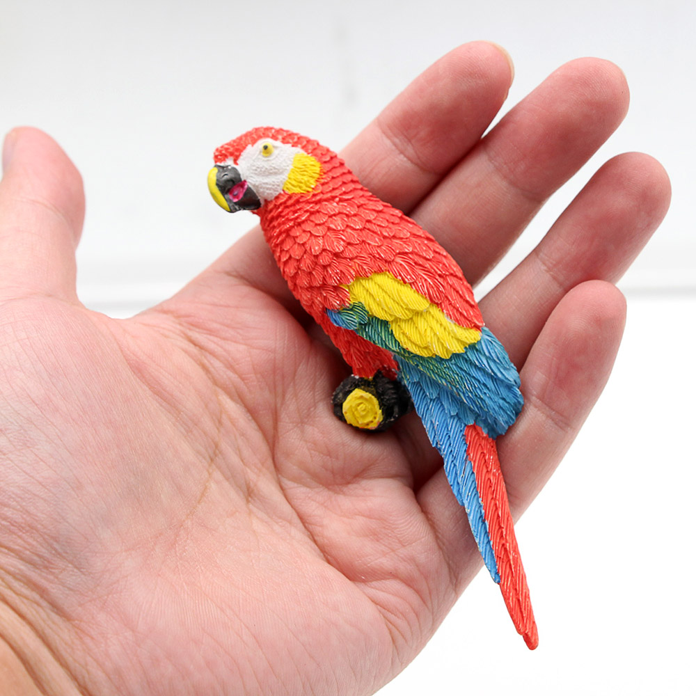 Simulation of parrot fridge magnet bird 3D magneti... – Grandado