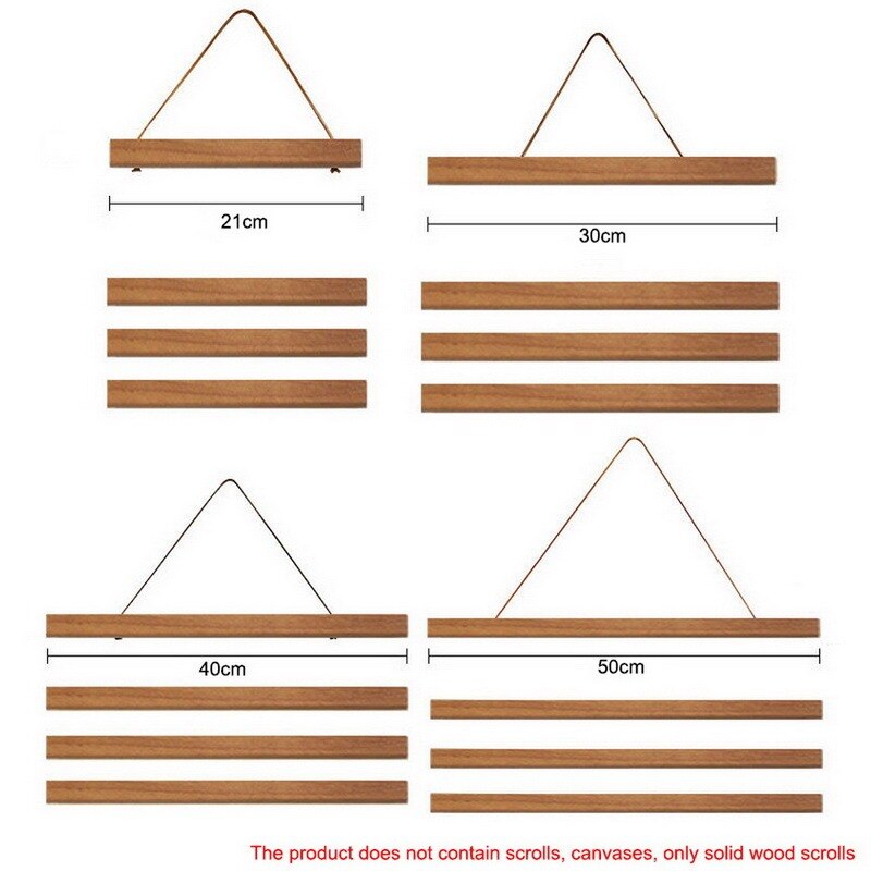 21-50cm Magnetic Wooden Photo Frame Scroll Print /... – Grandado