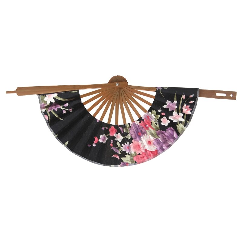 Japanese Flower Pocket Folding Hand Fan Round Circ... – Grandado
