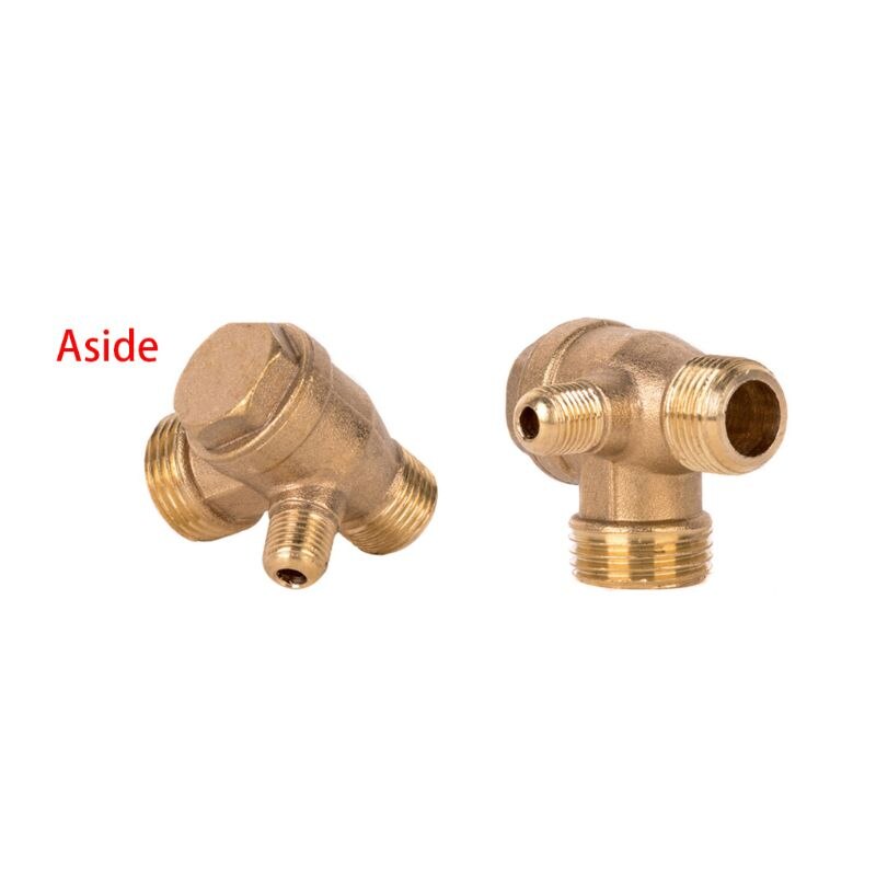 3 Port Brass Male Threaded Check Valve Connector T... – Grandado