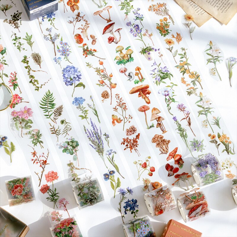 4Cm * 3M Transparant Vintage Bloemen Plant Pet Tap... – Grandado