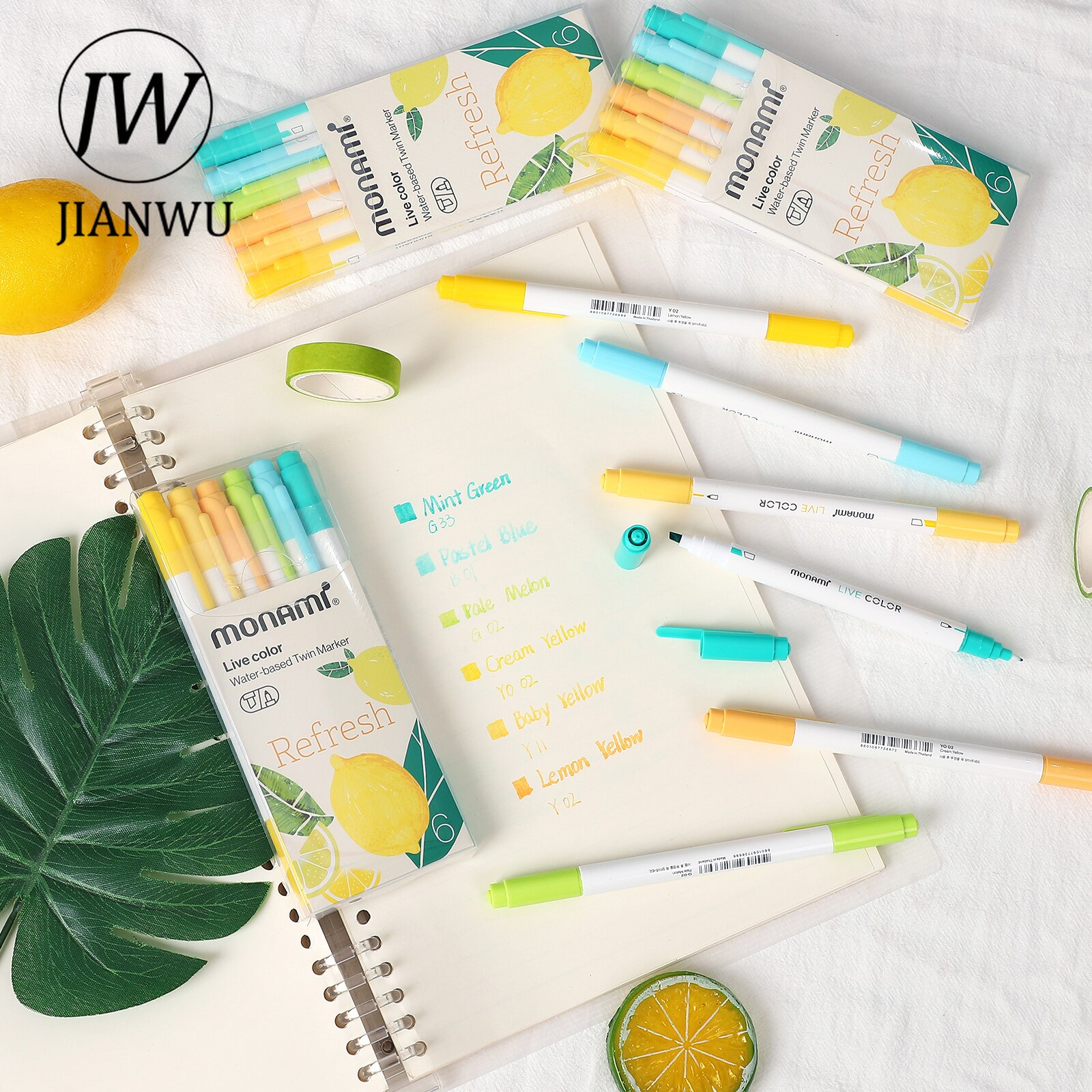 JIANWU-rotulador subrayador de color MONAMI en viv... – Vicedeal