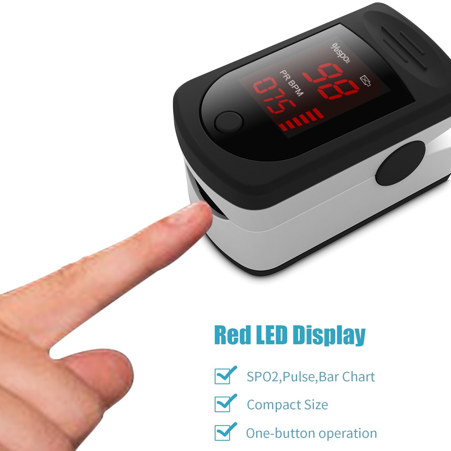 Blood Oxygen Monitor Finger Pulse Oximeter Oxygen ... – Grandado