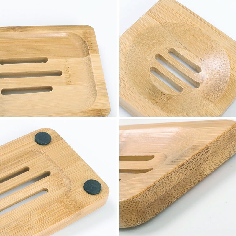 Natural Wood Bamboo Soap Holder Wooden Soap Dish P... – Vicedeal