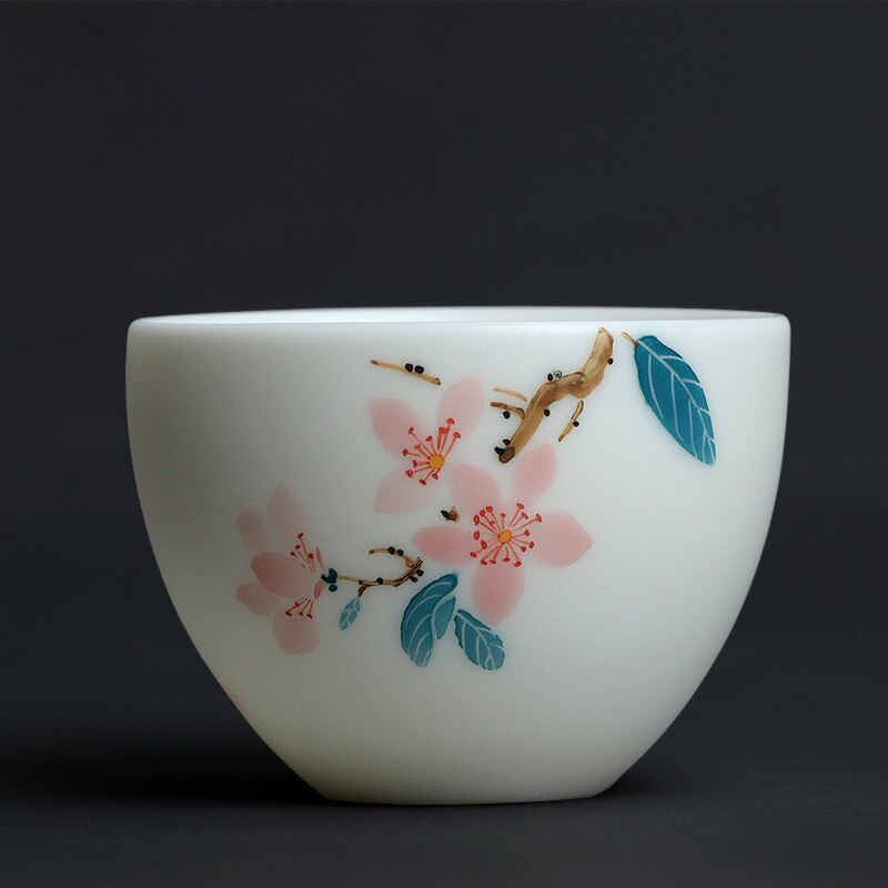 Chinese Keramische Wit Handgeschilderde Thee Cup K... – Grandado