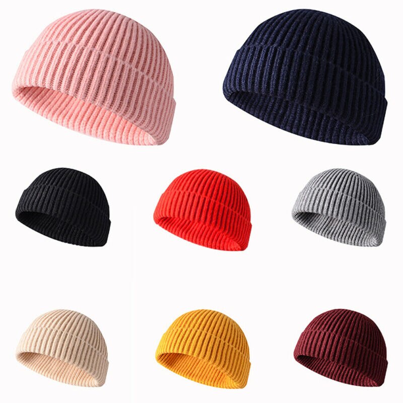 UK Men Knitted Hat Beanie Skullcap Sailor Cap Cuff... – Grandado