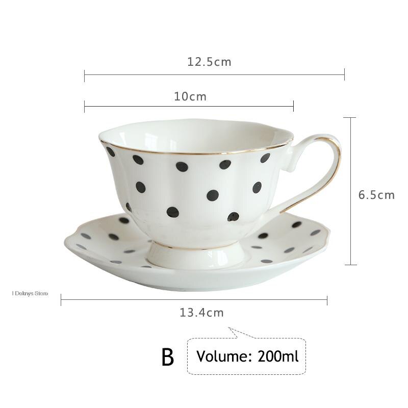 200ml Bone China Flower Shaped Coffee Cup Saucer S... – Grandado