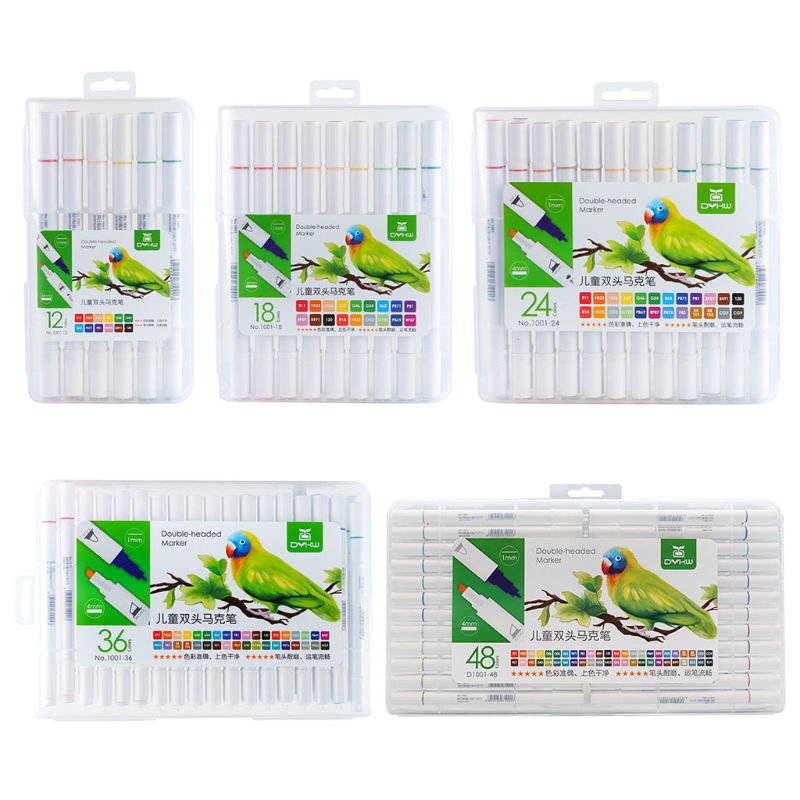 12/18/24/36/48 Colors Double Head Marker Pen Set f... – Vicedeal