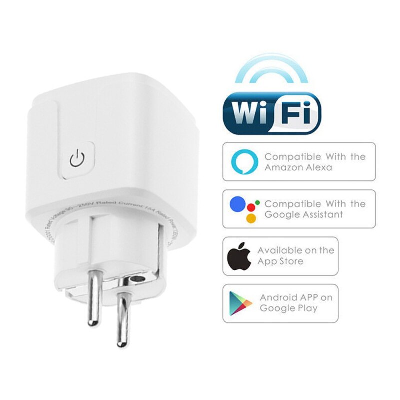 Tuya WiFi EU Smart Plug 16A 100-240V Adapter Wirel... – Grandado