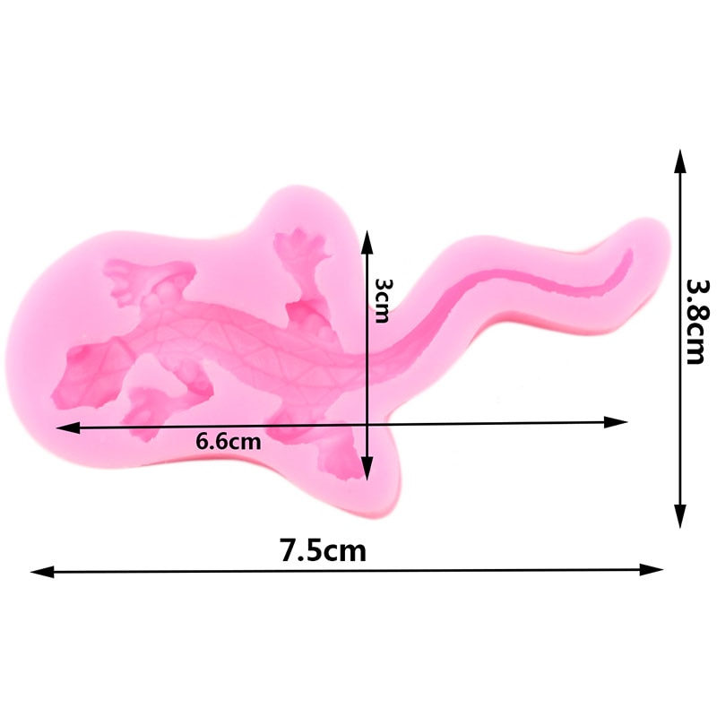 3D Eidechse Silikon Form Gecko Cupcake Topper Fond... – Grandado