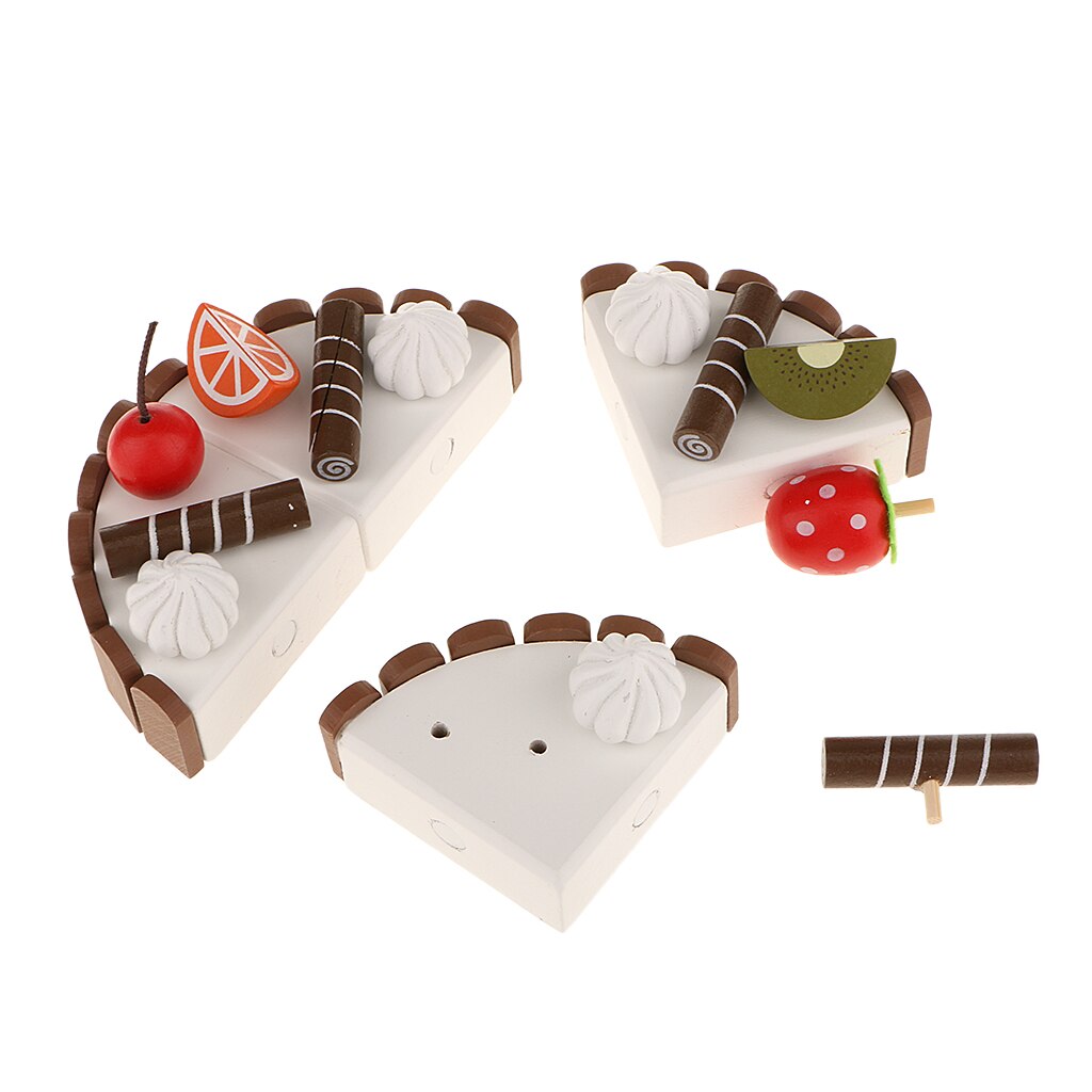 Wooden Magnet Chocolate Fruits Birthday Cake Kids ... – Grandado