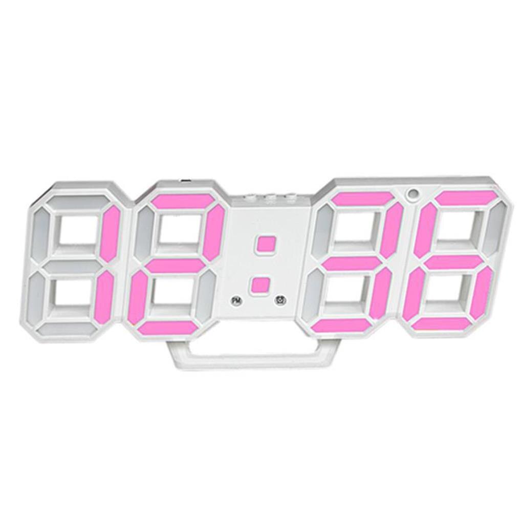 Nordic Digital Alarm Clocks Wall Hanging 3D Snooze... – Grandado