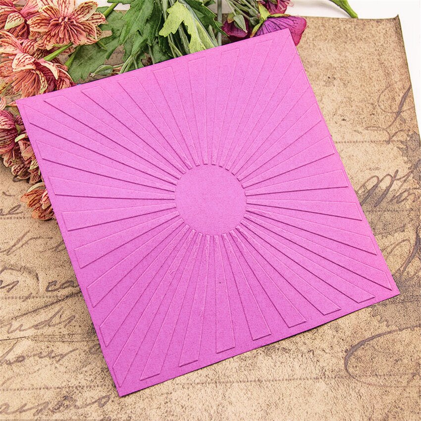 15x15cm sun's rays Embossing folders Plastic bump ... – Grandado