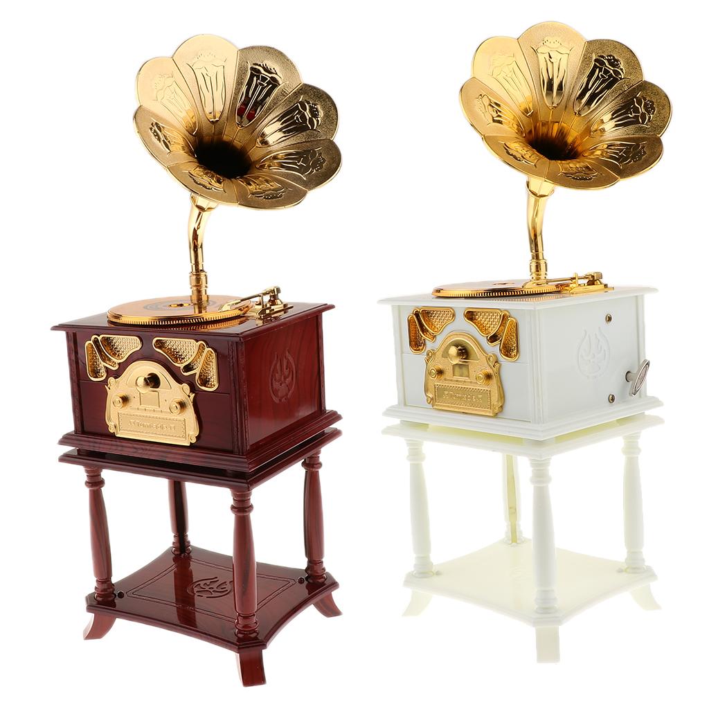 Gramophone Music Box Vintage Wind Up Decorative Ho... – Grandado