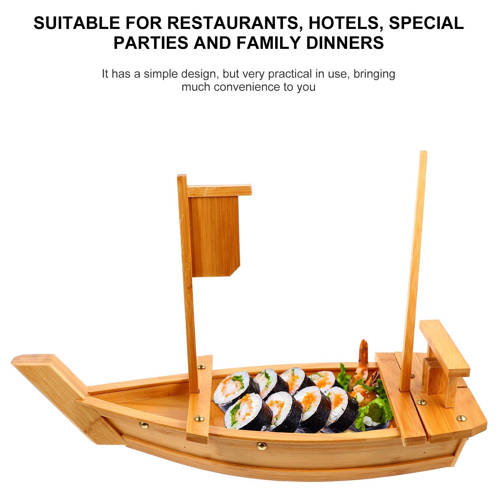 Bamboe Sushi Plaat Boot Vormige Plaat Japanse En K... – Vicedeal