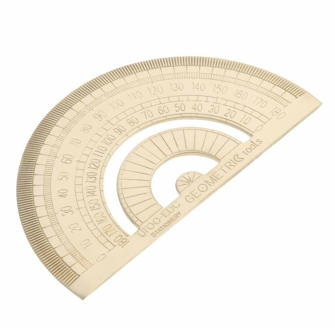 1pc Brass Copper Semicircle Ruler Stationery Golde... – Grandado